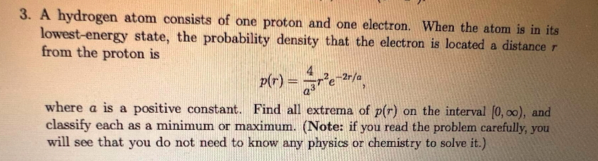 Solved A Hydrogen Atom Consists Of One Proton And One