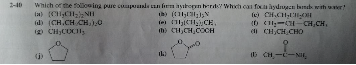 Solved Which of the following pure compounds can form | Chegg.com