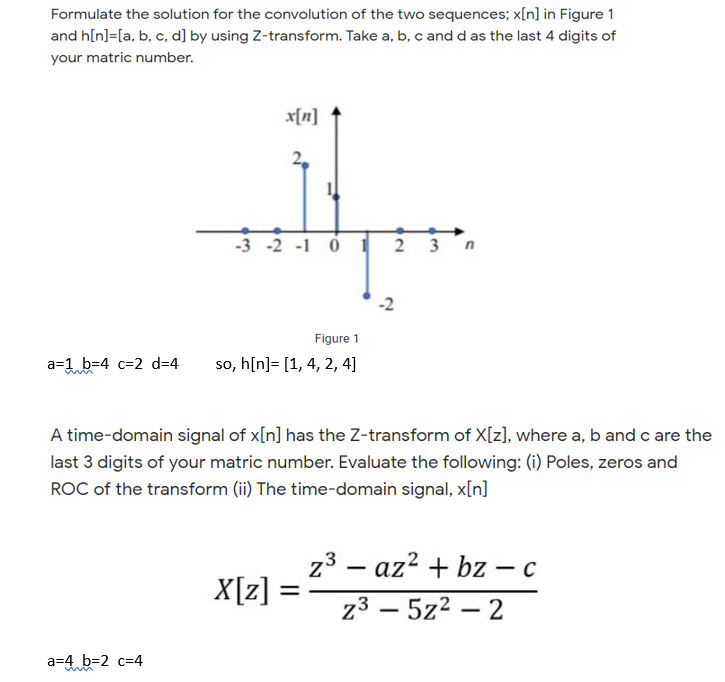 Solved Formulate the solution for the convolution of the two | Chegg.com