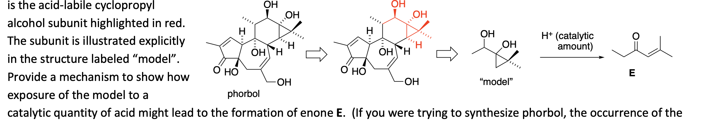 is the acid-labile cyclopropyl alcohol subunit | Chegg.com