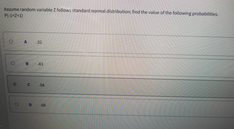 Solved Assume random variable Z follows standard normal | Chegg.com