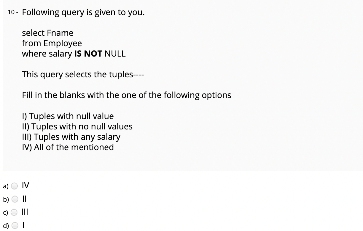 Solved 10 - Following query is given to you. select Fname | Chegg.com