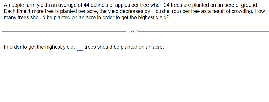 Solved An apple farm yields an average of 44 bushels of | Chegg.com