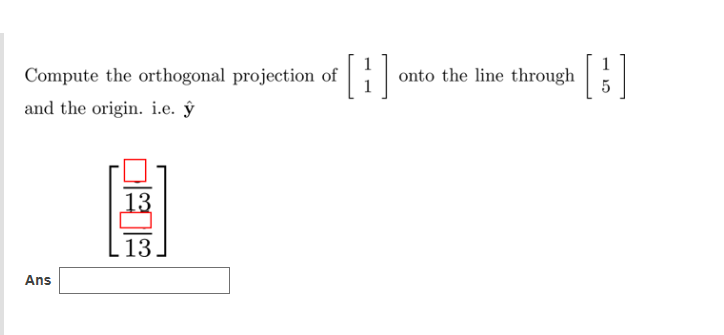 Solved Compute the orthogonal projection of and the origin. | Chegg.com