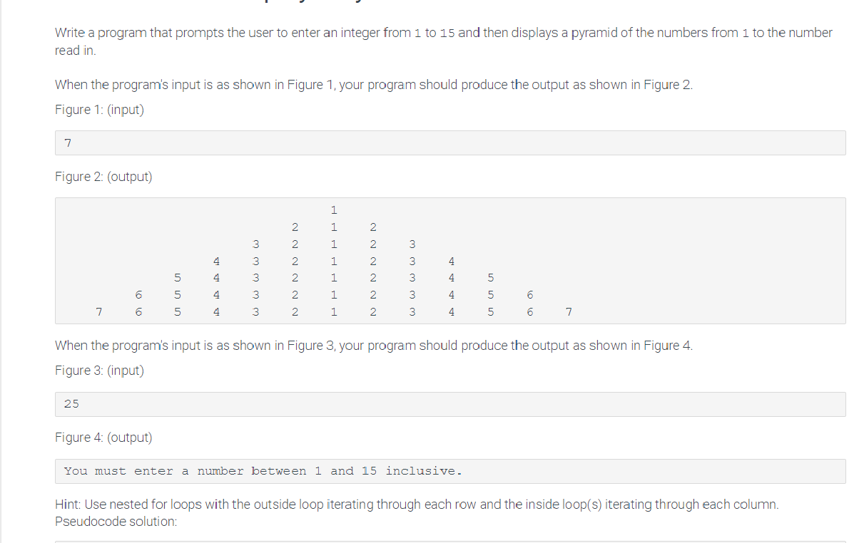 Solved import java.util.Scanner; public class Pyramid { | Chegg.com