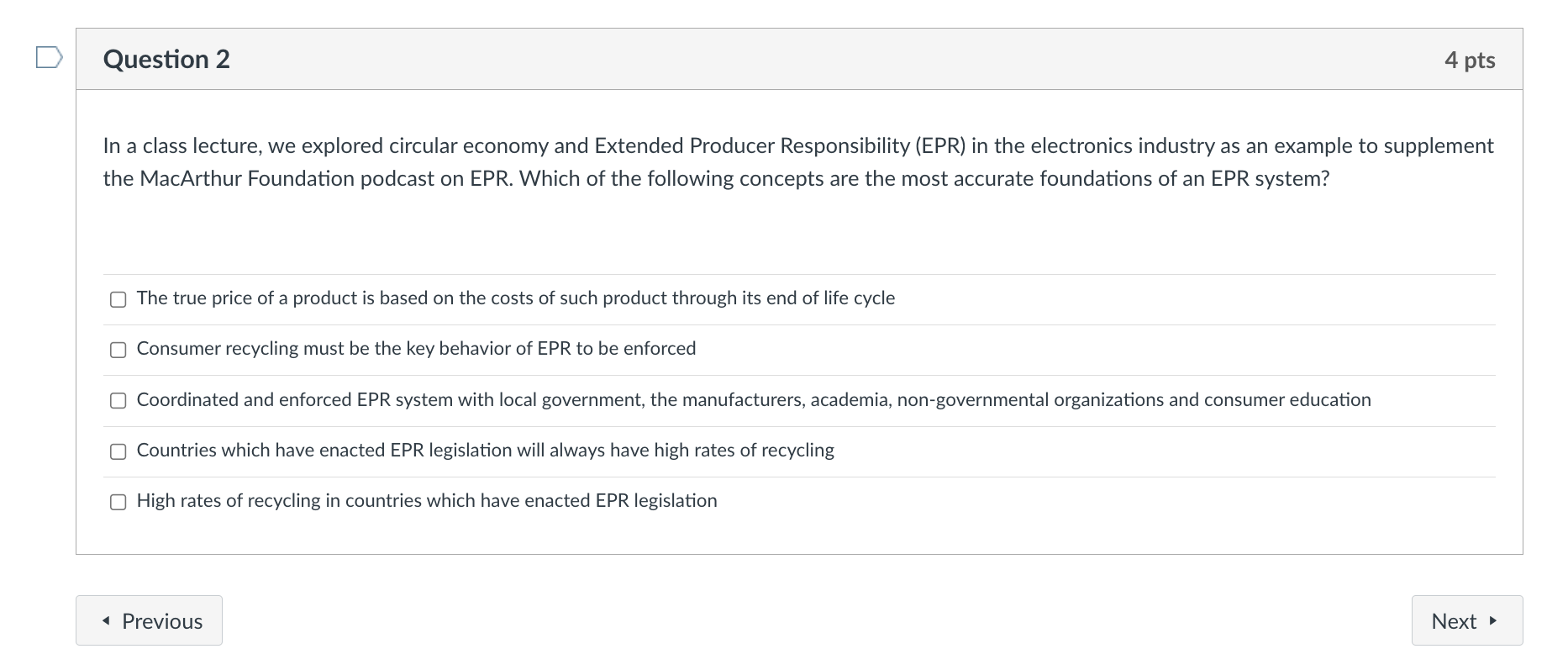 Solved In a class lecture, we explored circular economy and | Chegg.com