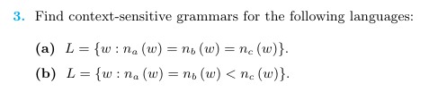 Solved Find context-sensitive ﻿grammars for the following | Chegg.com