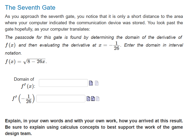 Solved The Seventh Gate As you approach the seventh gate, | Chegg.com