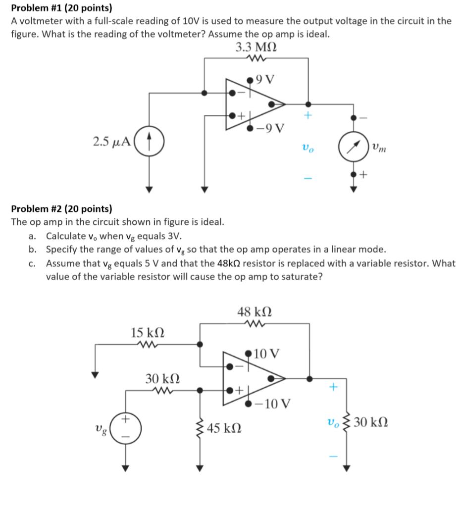 Solved Problem #1 (20 points) A voltmeter with a full-scale | Chegg.com