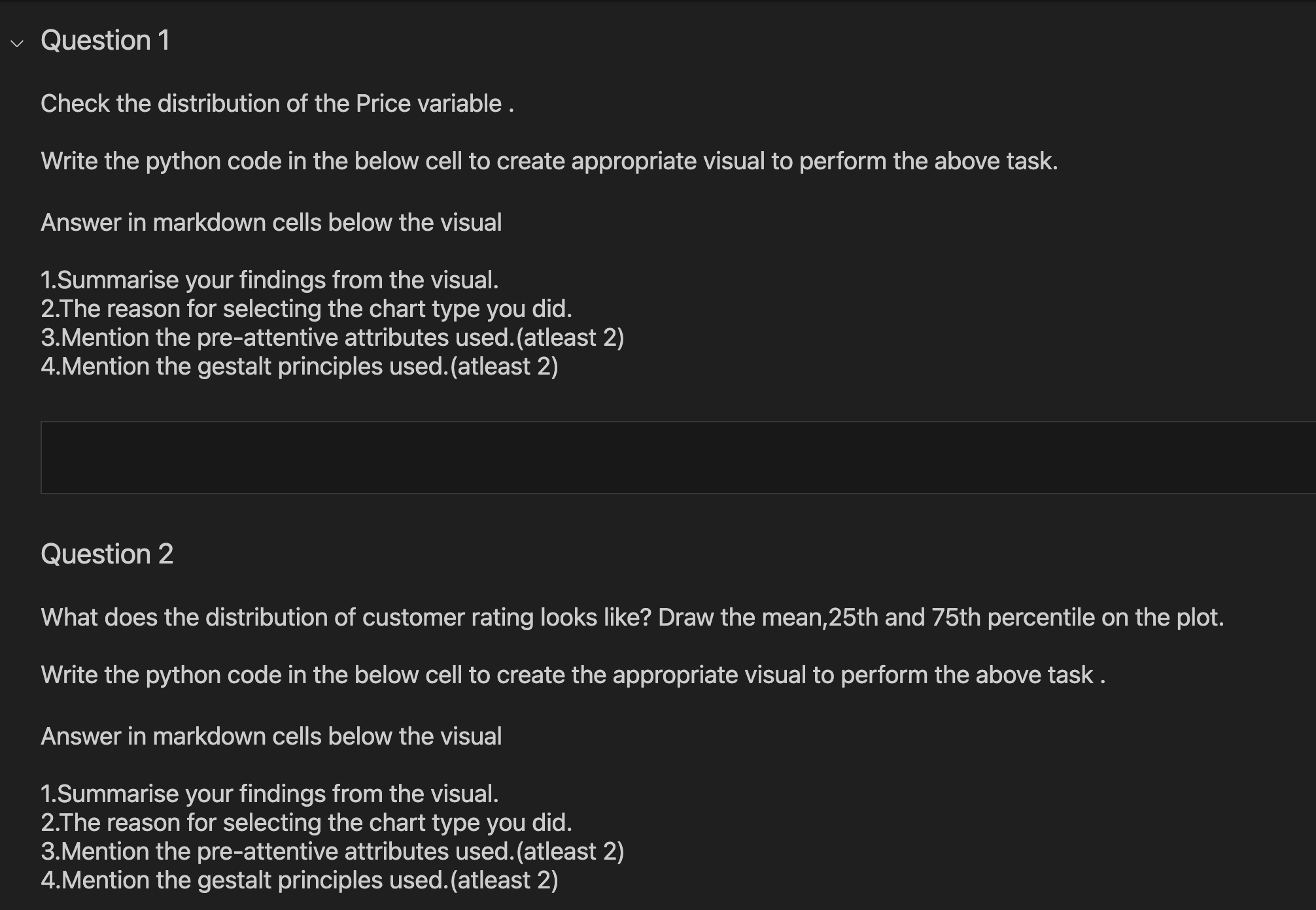 Solved Question 1 Check the distribution of the Price | Chegg.com