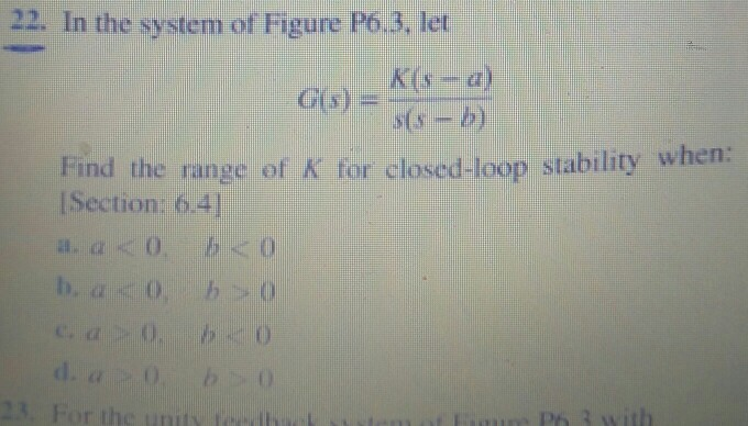 Solved 22. In the system of Figure P6.3. let Find the range | Chegg.com