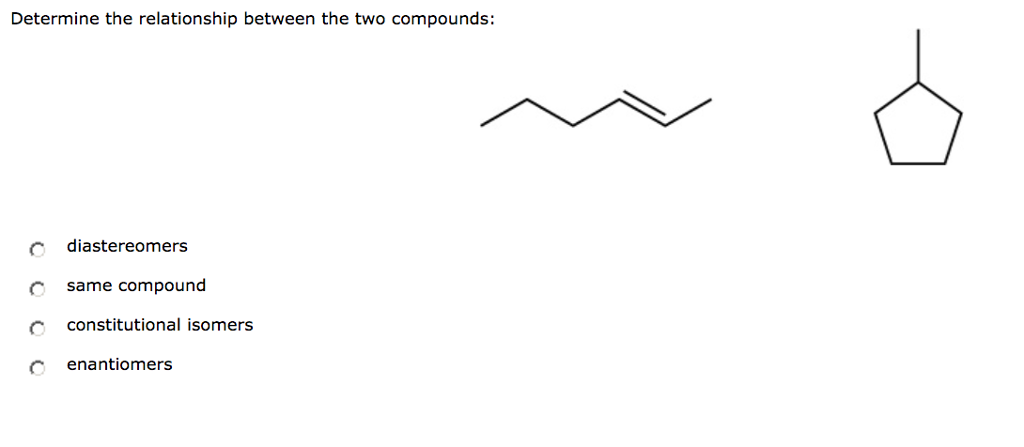 Solved Determine the relationship between the two compounds: | Chegg.com