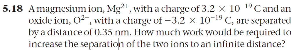 Solved 5.18 A magnesium ion, Mg2+, with a charge of 3.2 x | Chegg.com