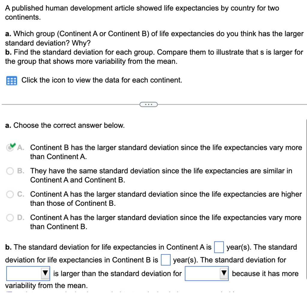 Solved A published human development article showed life | Chegg.com