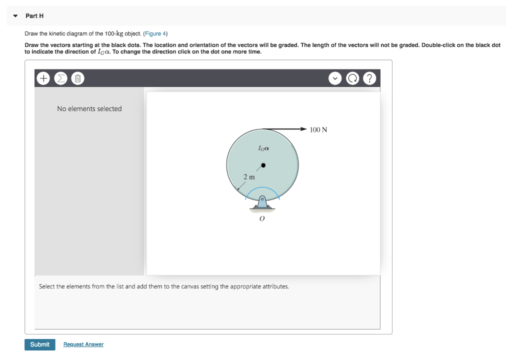 Solved Part B Draw the kinetic diagram of the 100-kg object. | Chegg.com
