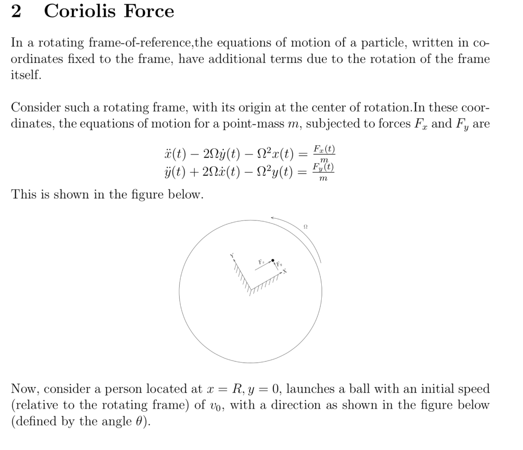 Coriolis Force 2 In a rotating frame-of-reference,the | Chegg.com