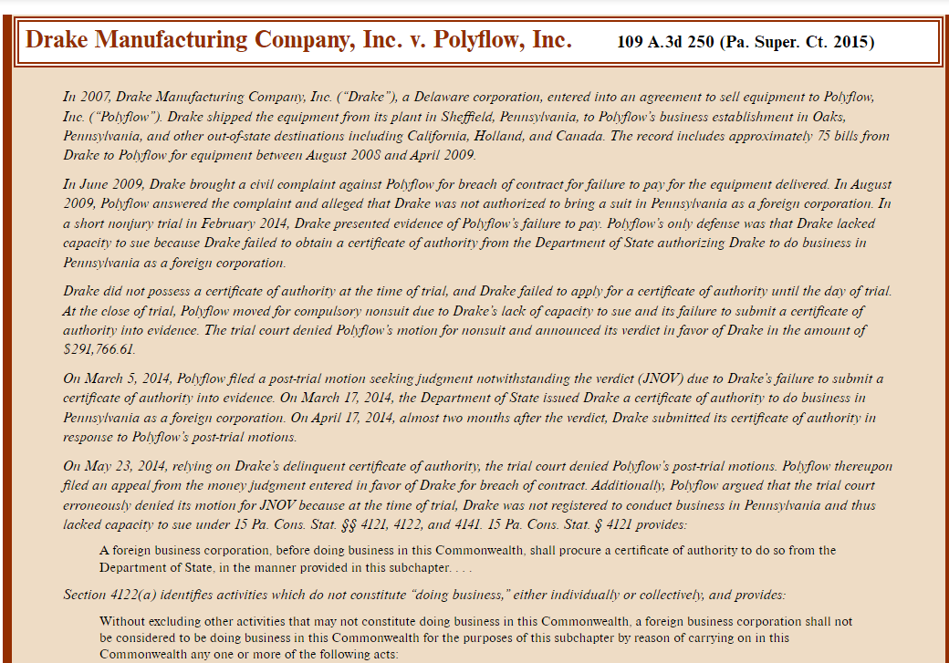 Solved In 2007, Drake Manufacturing Company, Inc. ("Drake"), | Chegg.com