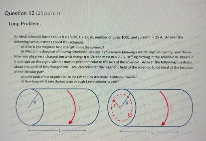 Solved Question 12 (25 ﻿points)Long Problem.An ideal | Chegg.com