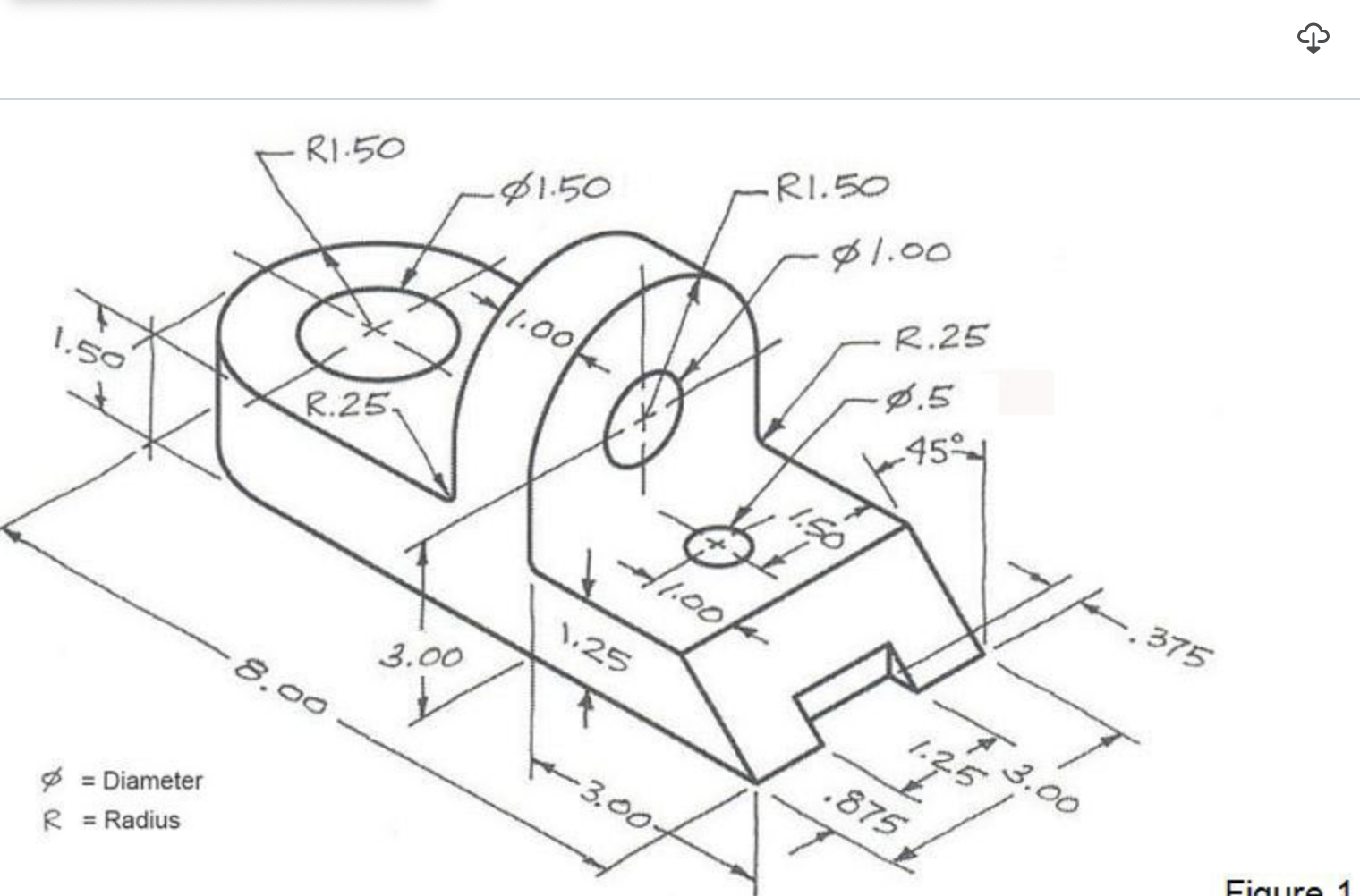 Solved Please do a multi view orthographic drawing from | Chegg.com