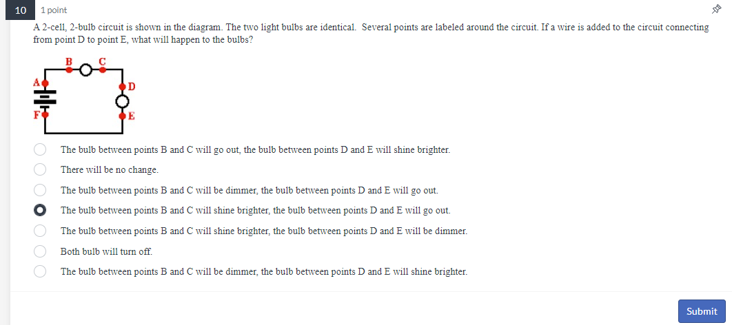 Solved A 2-cell, 2-bulb circuit is shown in the diagram. The | Chegg.com