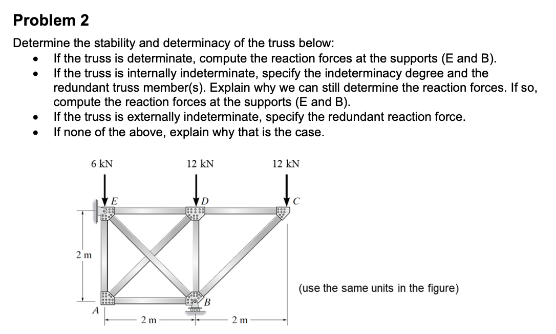 Solved Determine the stability and determinacy of the truss | Chegg.com
