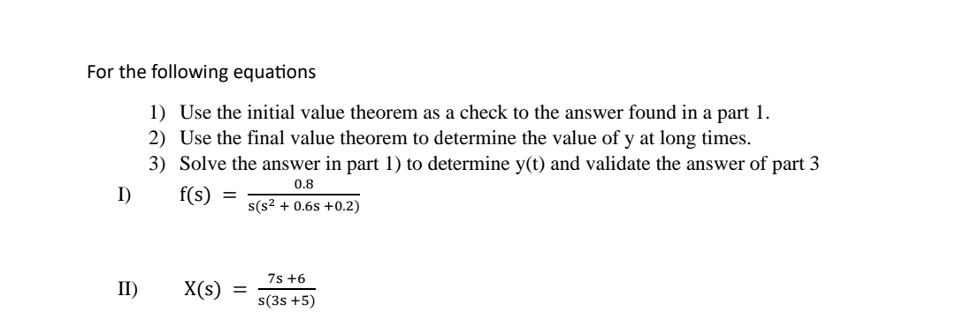 For the following equationsUse the initial value | Chegg.com