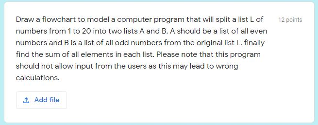 Solved 12 points Draw a flowchart to model a computer | Chegg.com