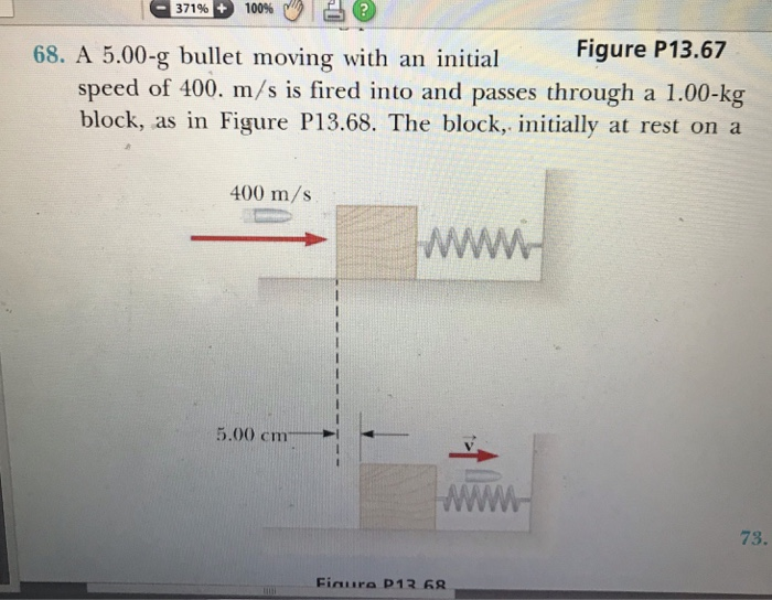 Solved 68. A 5.00-g bullet moving with an initial Figure | Chegg.com