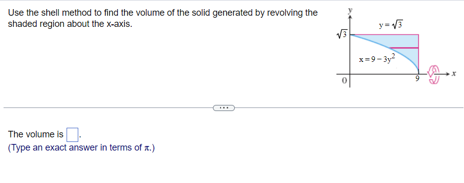 Solved Use the shell method to find the volume of the solid | Chegg.com
