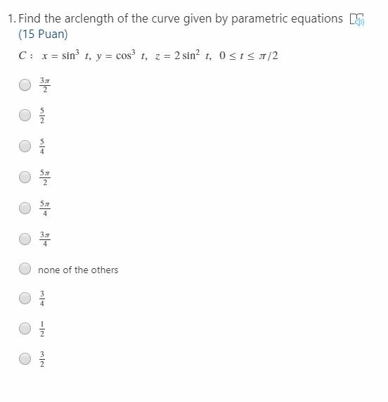 Solved 1. Find the arclength of the curve given by | Chegg.com