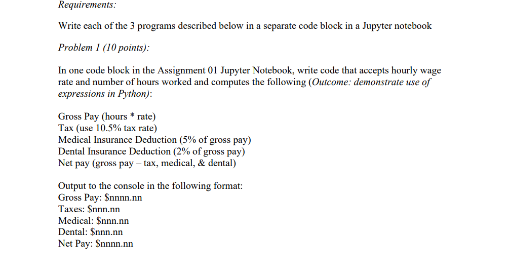 Solved Write each of the 3 programs described below in a | Chegg.com