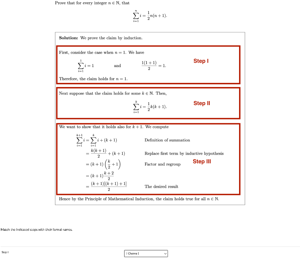Solved fromal names options are: inductive hypothesis, base | Chegg.com