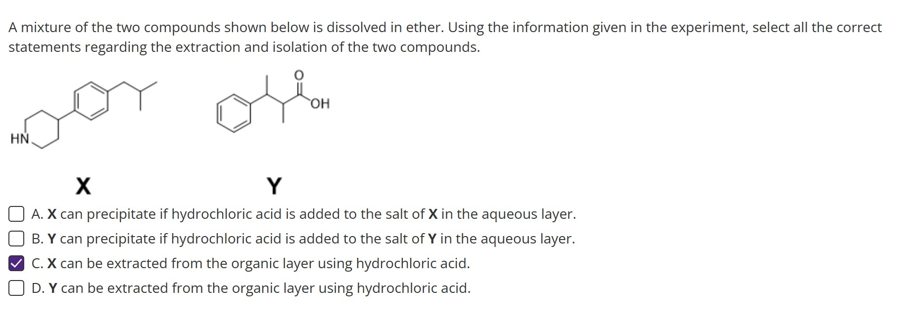 Solved A mixture of the two compounds shown below is | Chegg.com