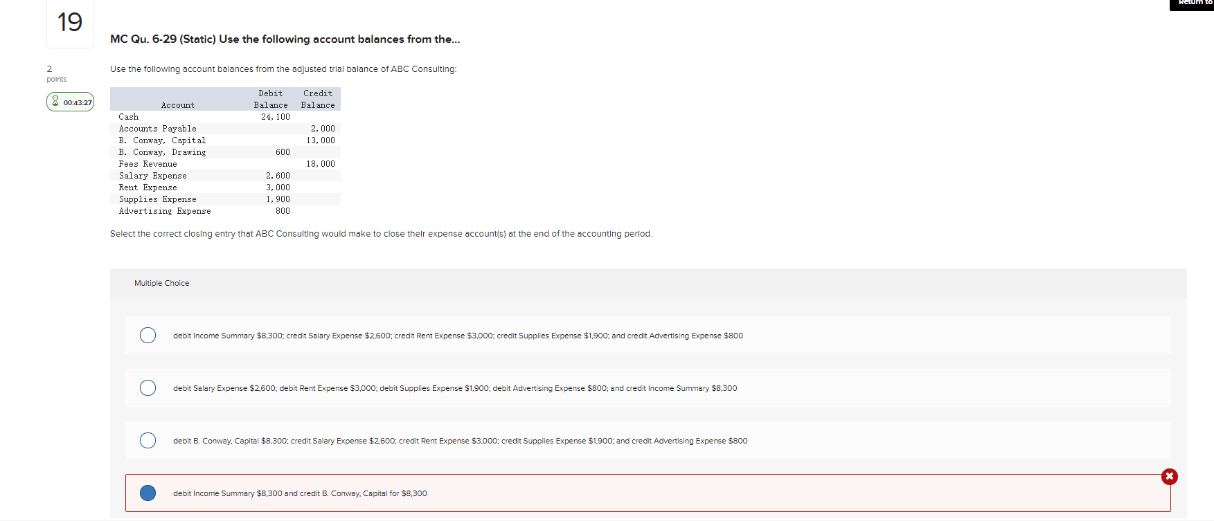 Solved Return to question 8. MC Qu. 4-42 (Static) Identify | Chegg.com