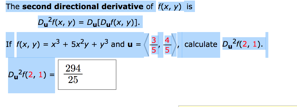 Solved: The Second Directional Derivative Of F(x, Y) Is Du... | Chegg.com