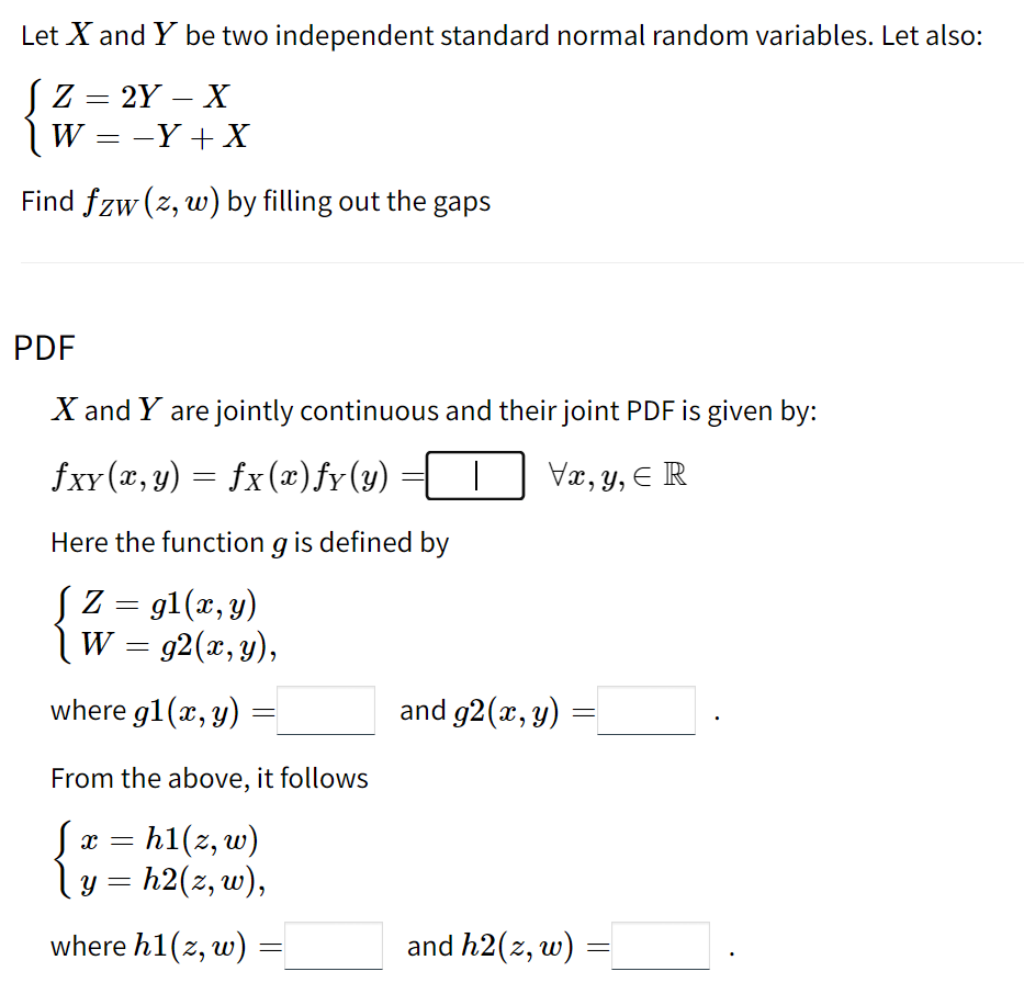 Solved Let X and Y be two independent standard normal random | Chegg.com