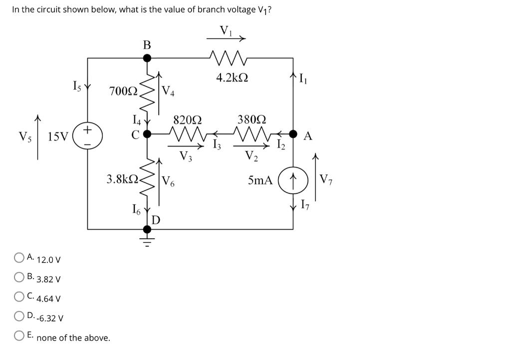Solved In the circuit shown below, what is the value of | Chegg.com