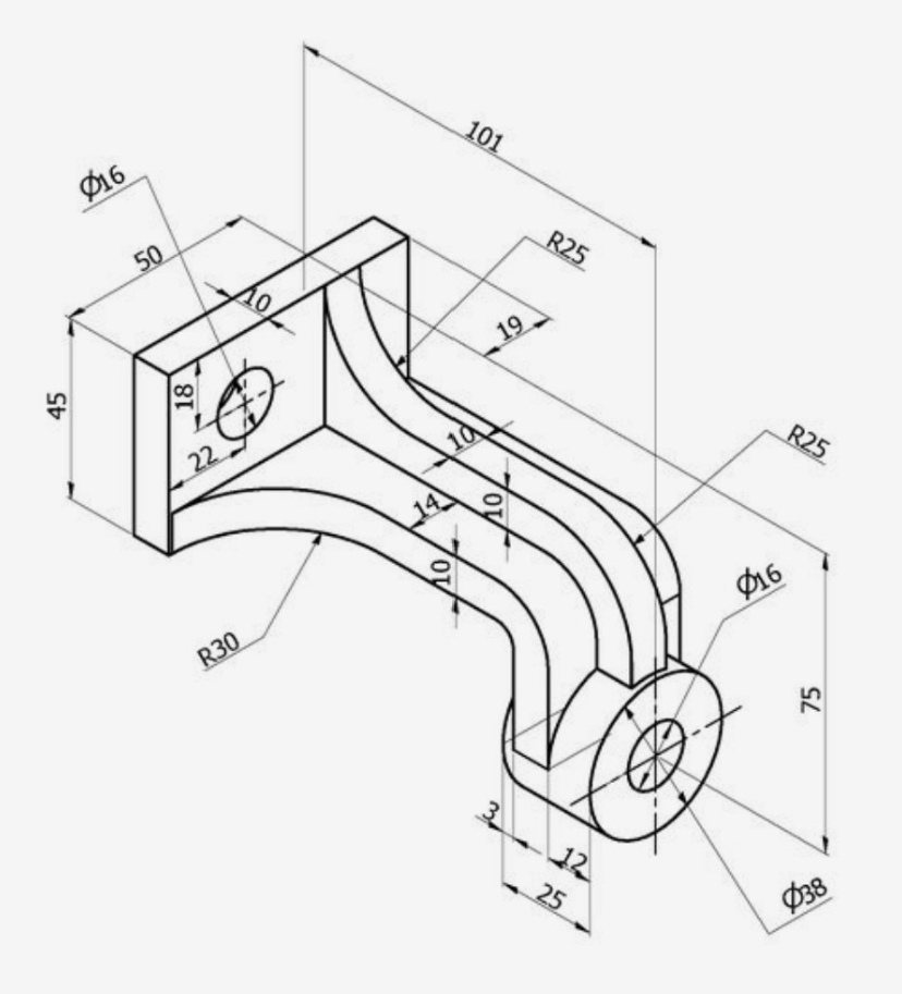 1- Draw the 3 main views (pick whatever side you want | Chegg.com