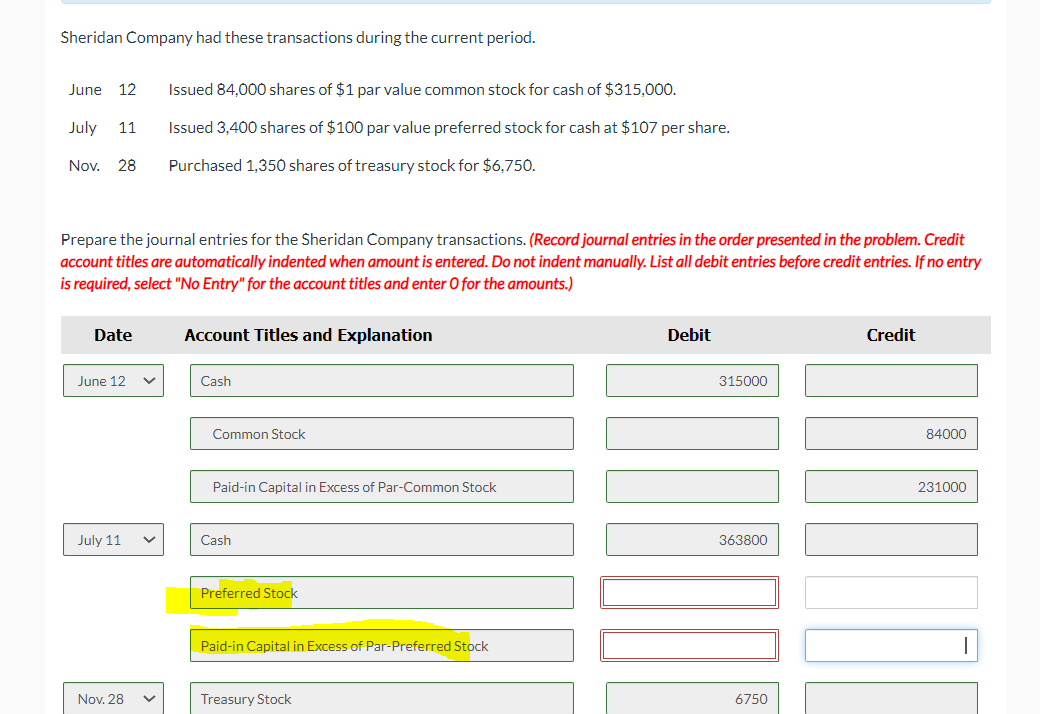 Solved Sheridan Company had these transactions during the | Chegg.com