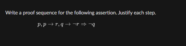 Solved Write a proof sequence for the following assertion. | Chegg.com
