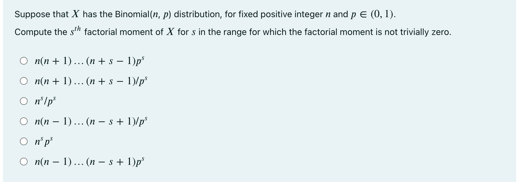Solved Suppose that X has the Binomial(n, p) distribution, | Chegg.com