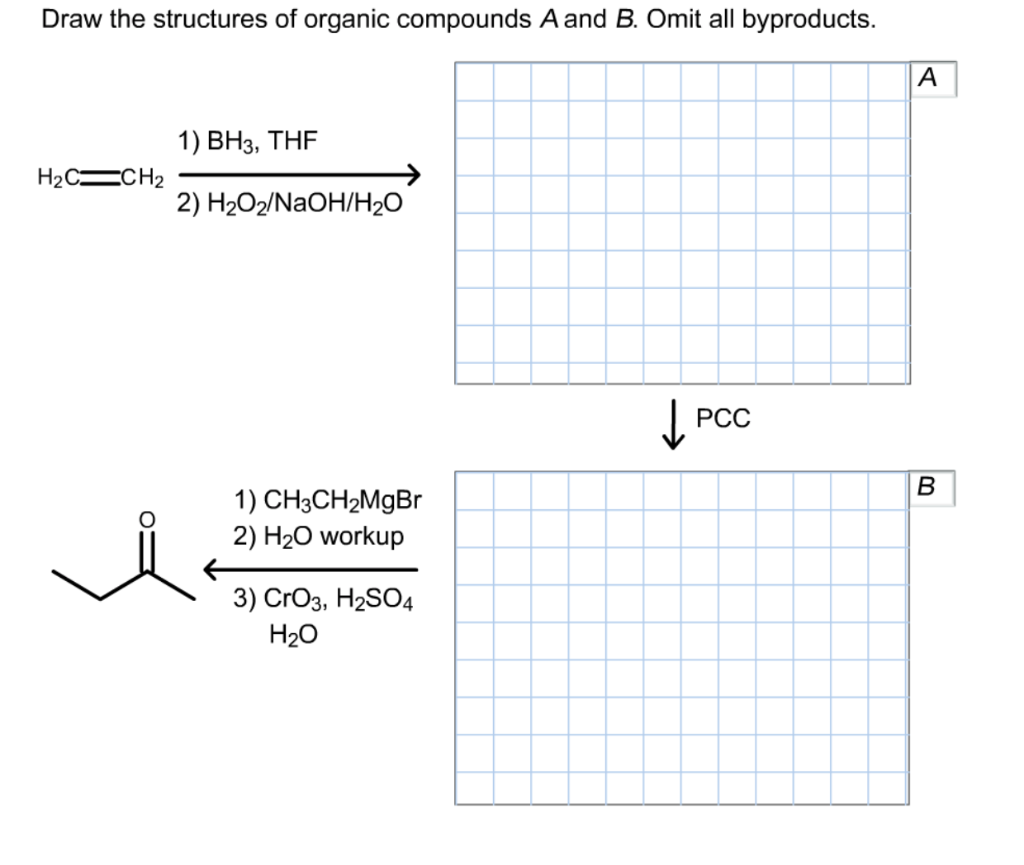 Solved Draw the structures of organic compounds A and B. | Chegg.com