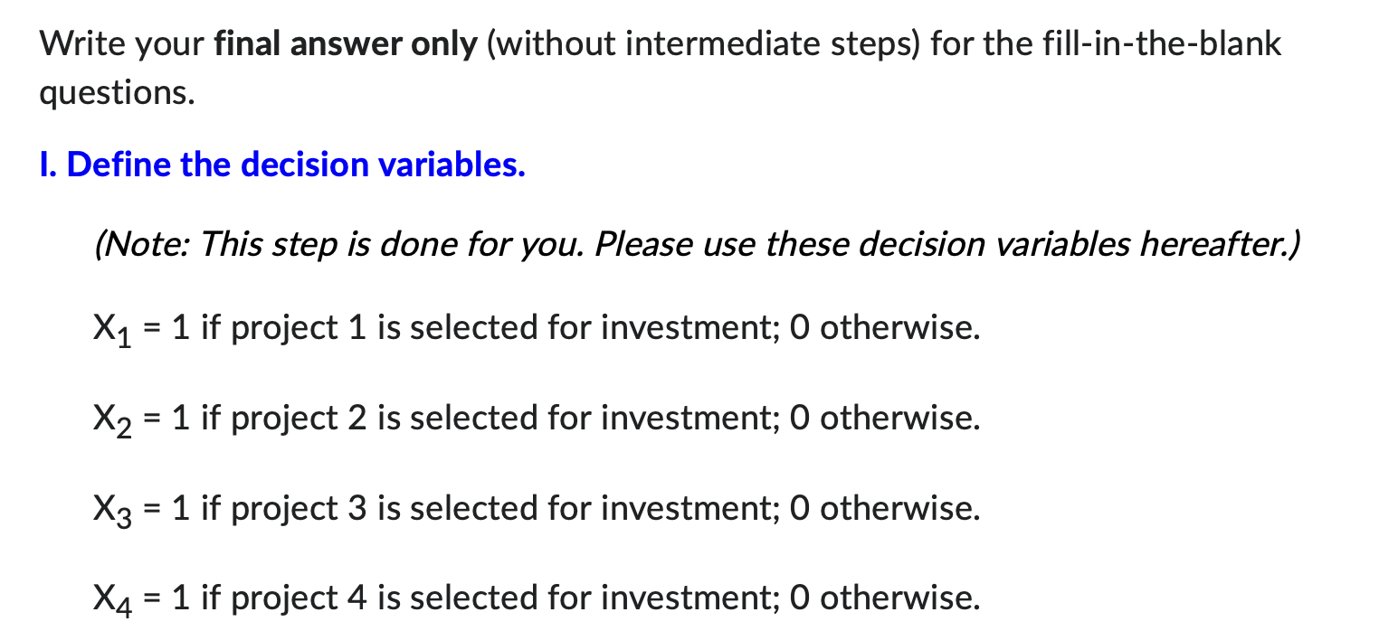 Solved [Chapter 13] Integer Linear Optimization Models The | Chegg.com
