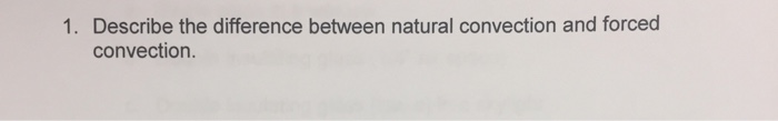 Solved Describe the difference between natural convection | Chegg.com