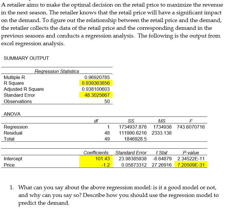 Solved A retailer aims to make the optimal decision on the | Chegg.com Solved A retailer aims to make the optimal decision on the | Chegg.com