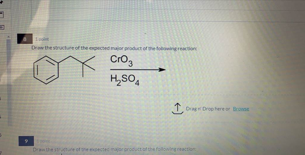 Solved 1 8 1 Point Draw The Structure Of The Expected Major