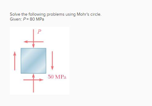 Solved Solve the following problems using Mohr's circle. | Chegg.com