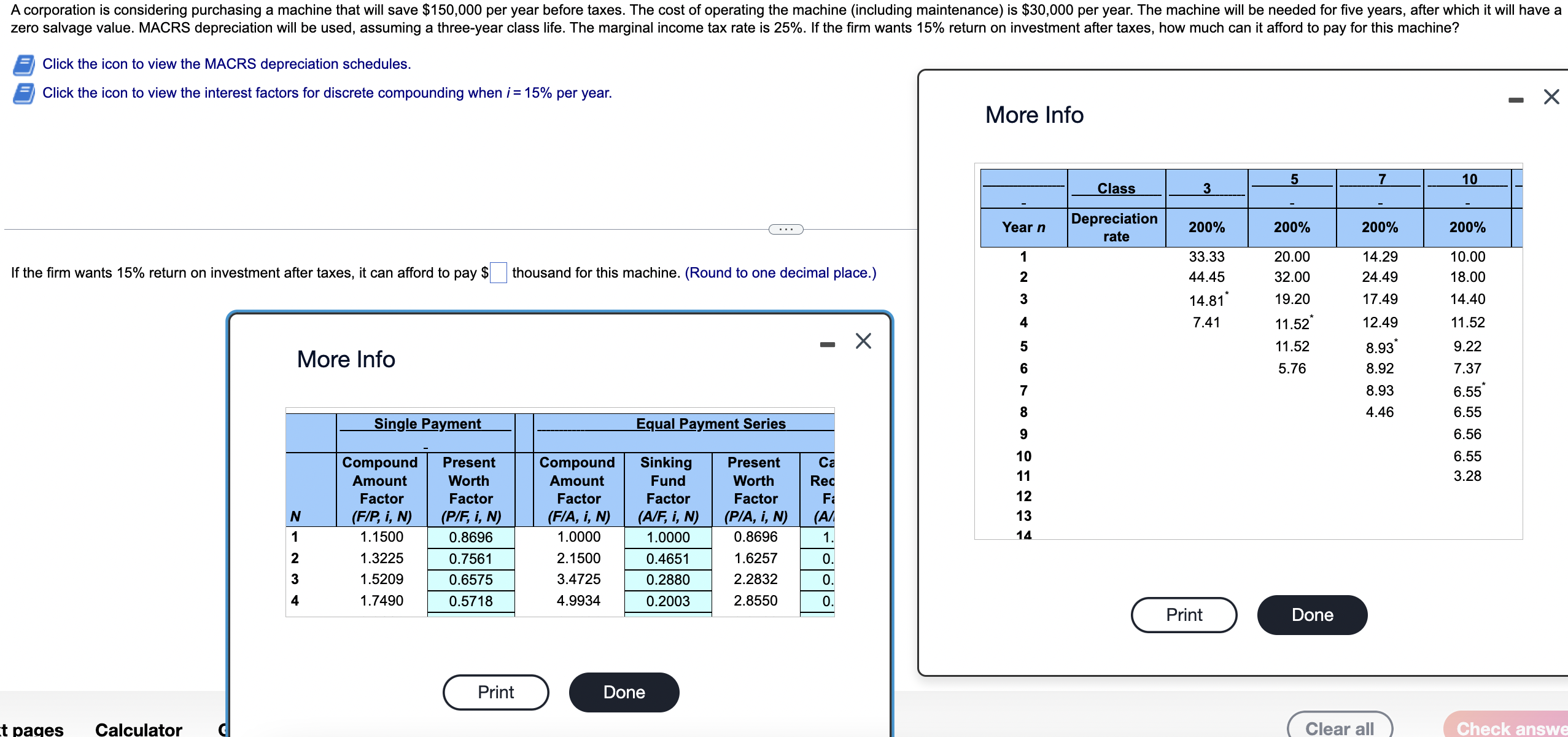Solved MetaA corporation is considering purchasing a machine | Chegg.com
