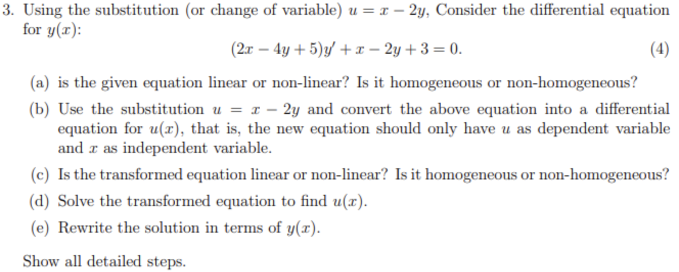 Solved Using the substitution (or change of variable) | Chegg.com