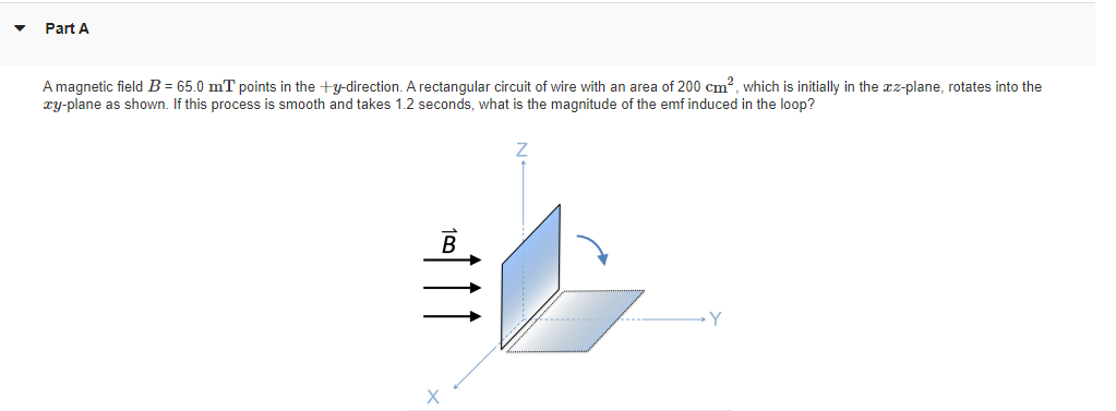 Solved A Magnetic Field B 65 0 Mt Points In The Y